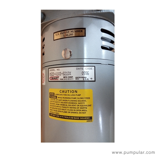 Rotary Vane Vacuum pumps Oilless Series Model 0523-V103-G21DX ...