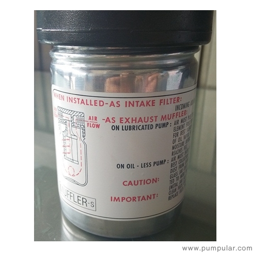 GAST AB609B Mufflers 1/4" - Pumpular.com